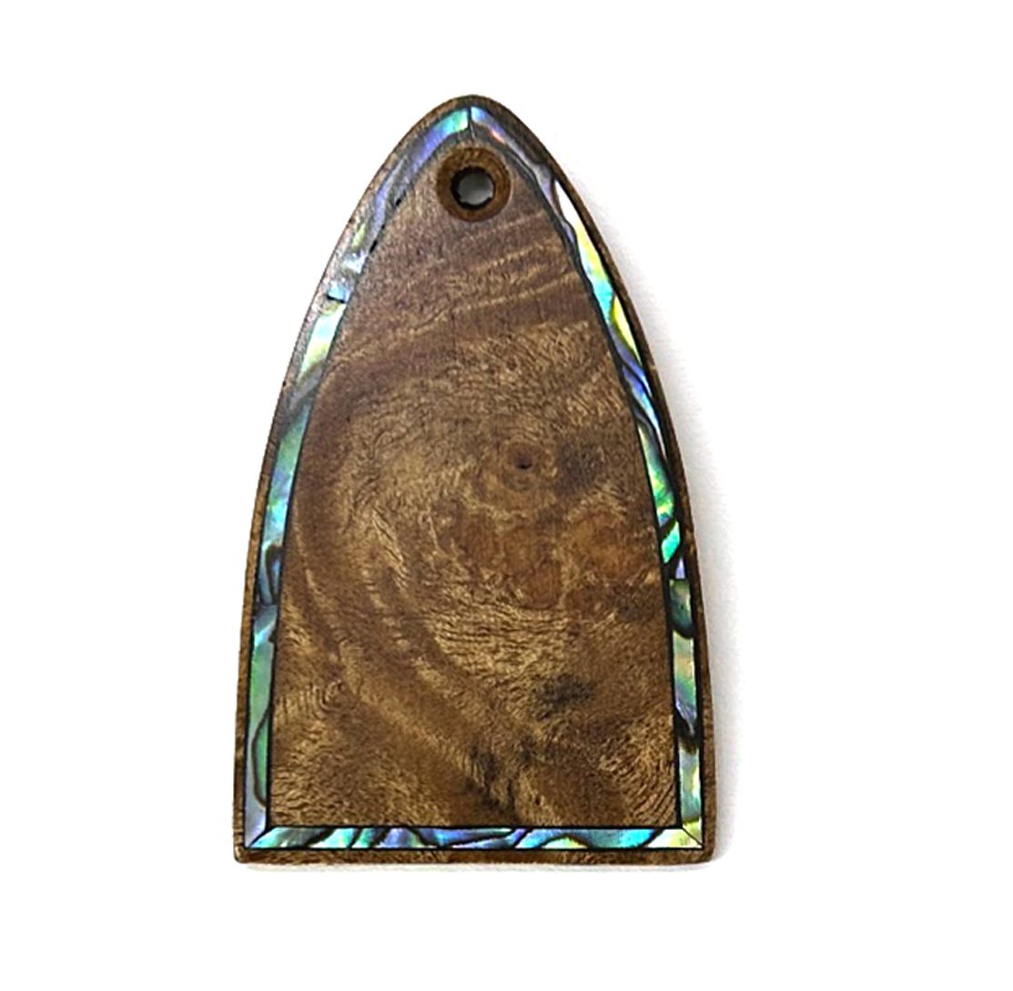 Burl Wood Truss Rod Cover fit PRS USA, Abalone inlay (244)