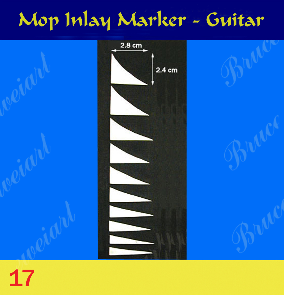 Bruce Wei, Inlay Material - DIY White MOP Inlay Markers ( 17 )