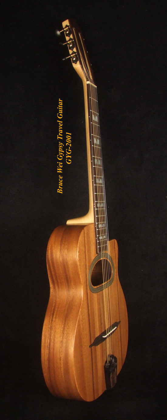 Bruce Wei Acacia Gypsy Travel Acoustic Guitar GYG-2001
