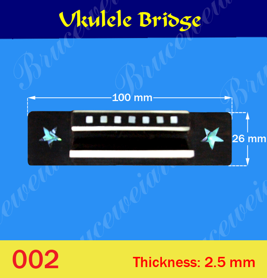 Bruce Wei, Ukulele Part - Rosewood Tenor Ukulele Bridge (002)